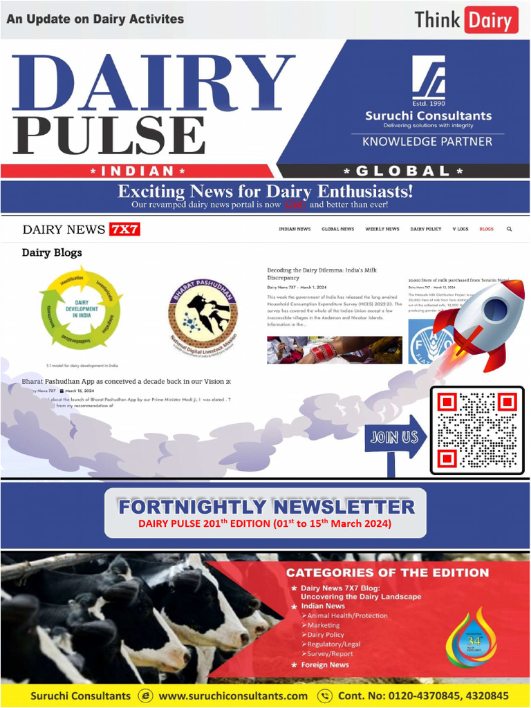 201st Edition of Dairy Pulse (March 1st To 15th 2024) | PDF | Breastfeeding | Dairy