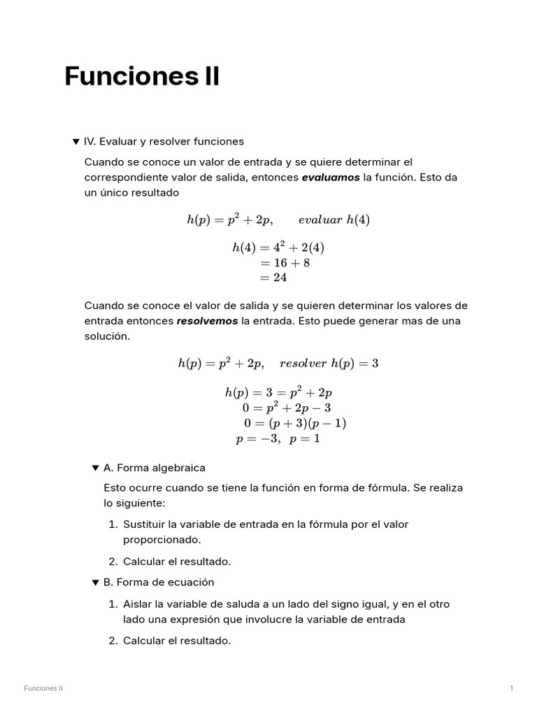 Funciones II 0ec04b68ad1446a29d5e3ed30bb431a3 | PDF | Función (Matemáticas) | Ecuaciones