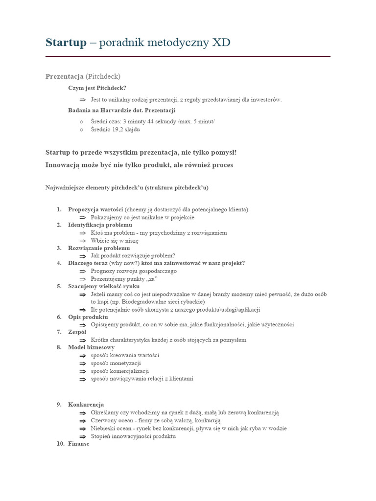 Poradnik Pitchdeck | PDF