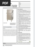 EC-44 Dishmachine Brochure PDF | PDF | Water | Electrical Engineering