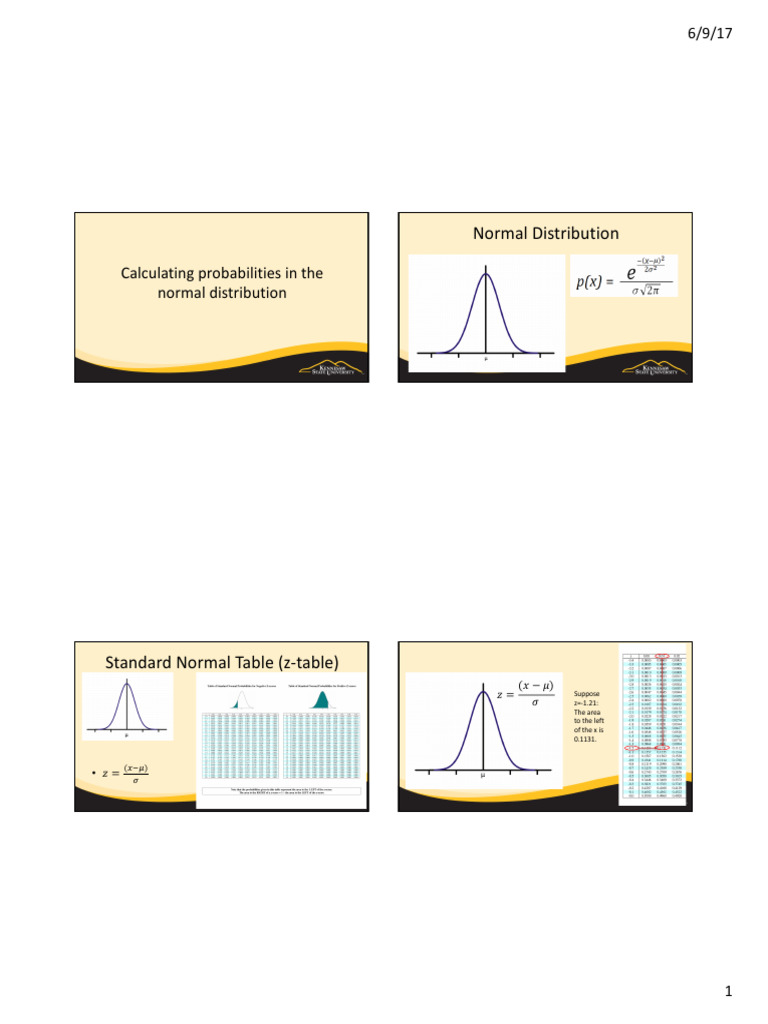 04 Calculating Probabilities Using The Normal Distribution ChristinaSherrer | PDF | Normal ...