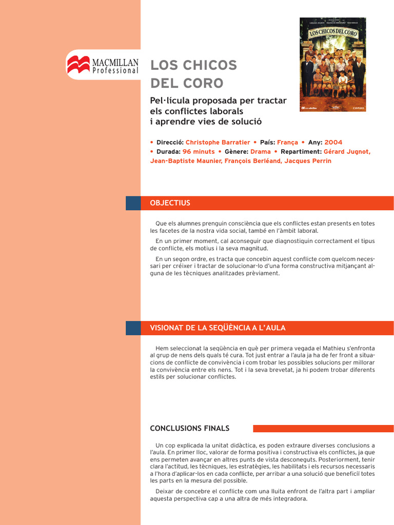 FOL2-DOC-Ficha Los Chicos Del Coro-Cat | PDF