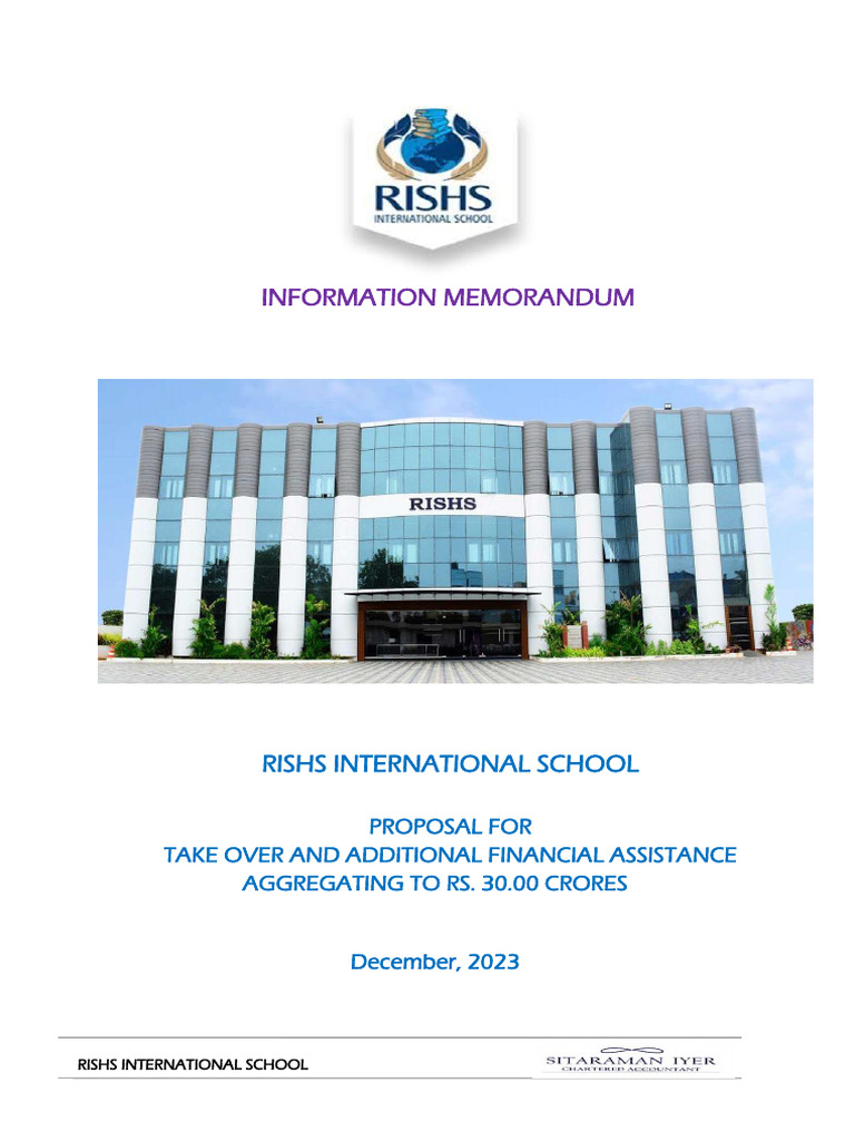 Information Memorandum | PDF | Lease | Expense