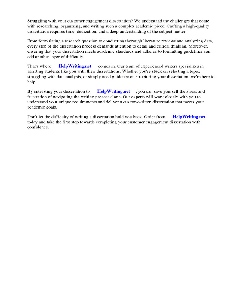 Customer Engagement Dissertation Help | PDF | Social Media | Popular ...