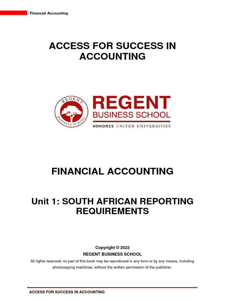 Study Guide Unit 1 - South African Reporting Requirements | PDF ... Study Guide Unit 1 - South African Reporting Requirements | PDF ...