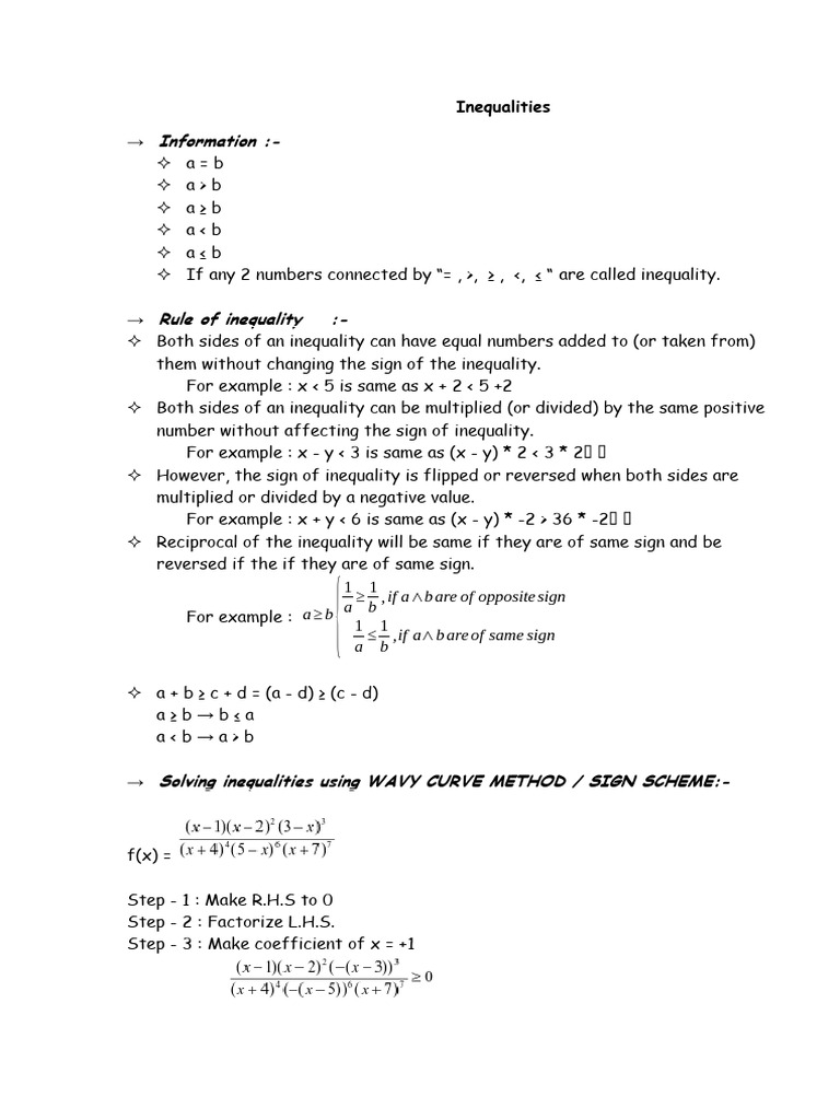 Inequalities | PDF | Inequality (Mathematics) | Applied Mathematics