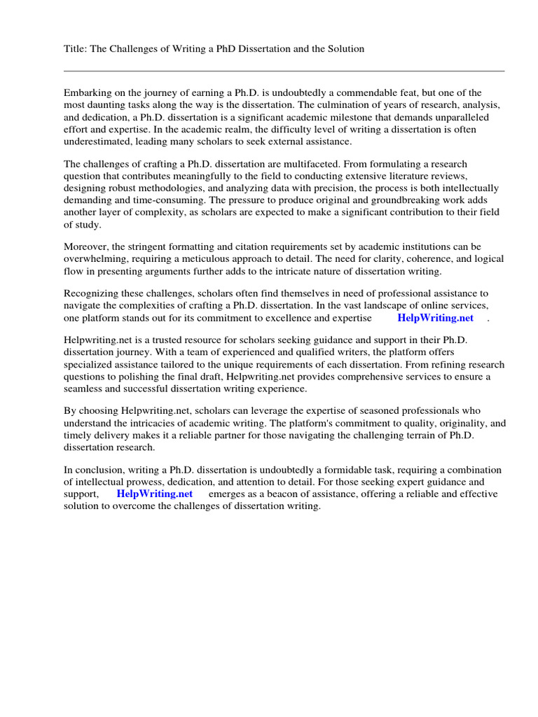 Phd. Dissertation Search | PDF | Thesis | Speed Reading