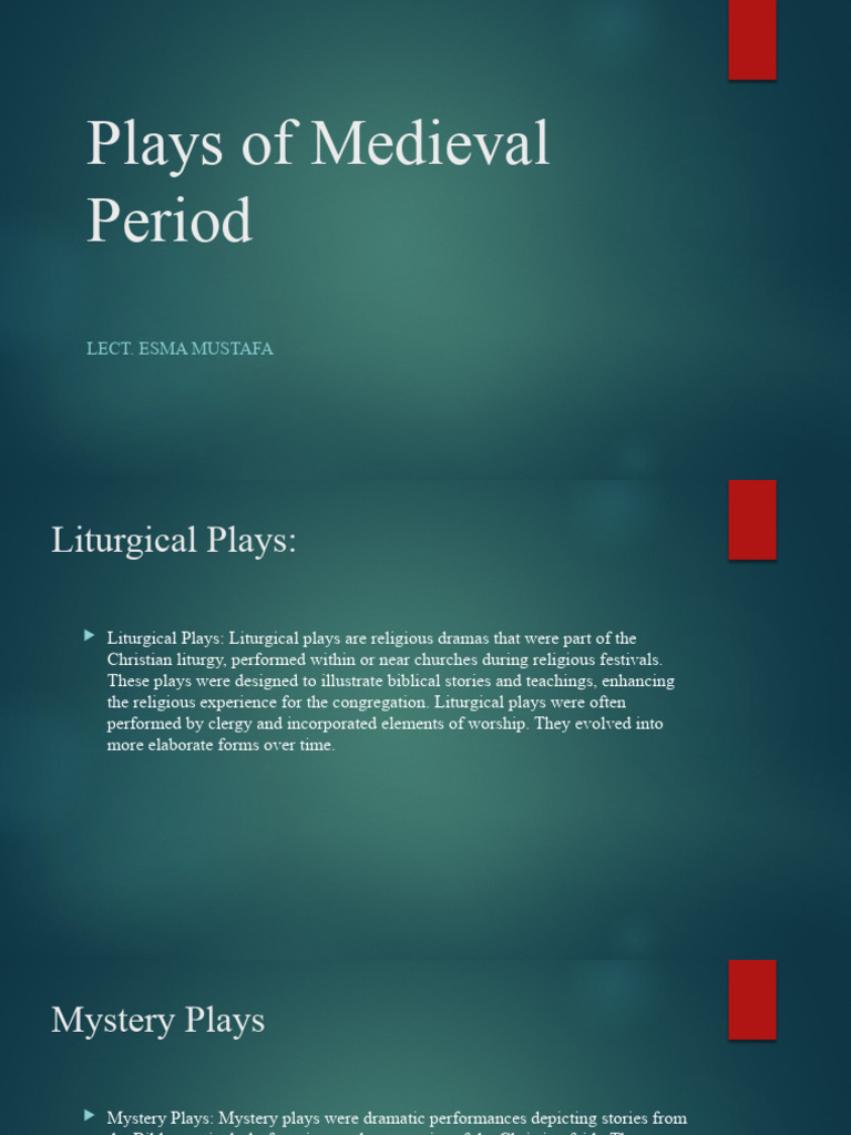 Plays of Medieval Period | PDF