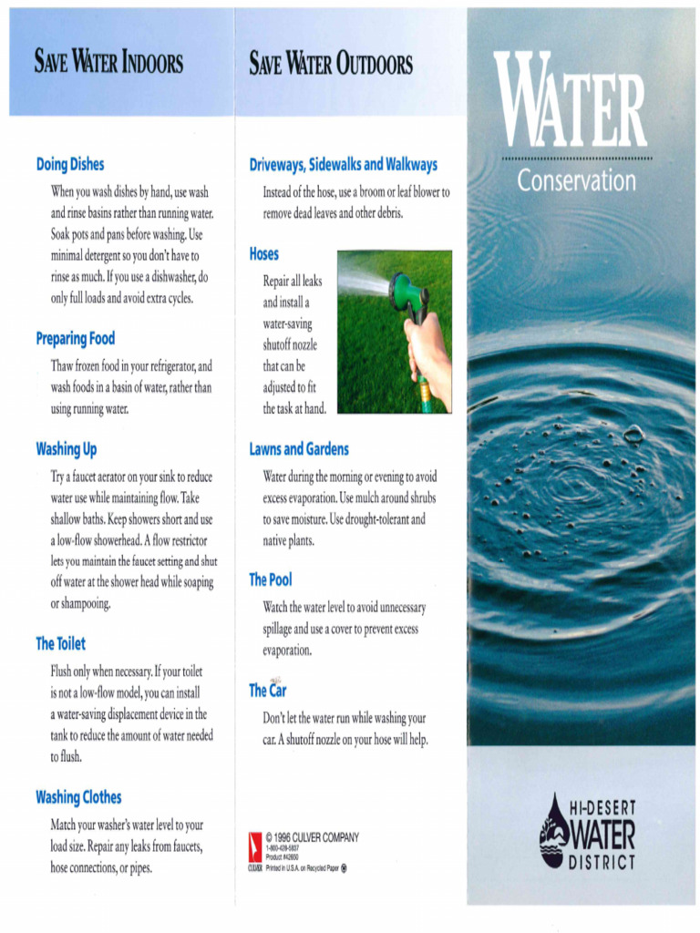 Water Conservation Pamphlet PDF | PDF