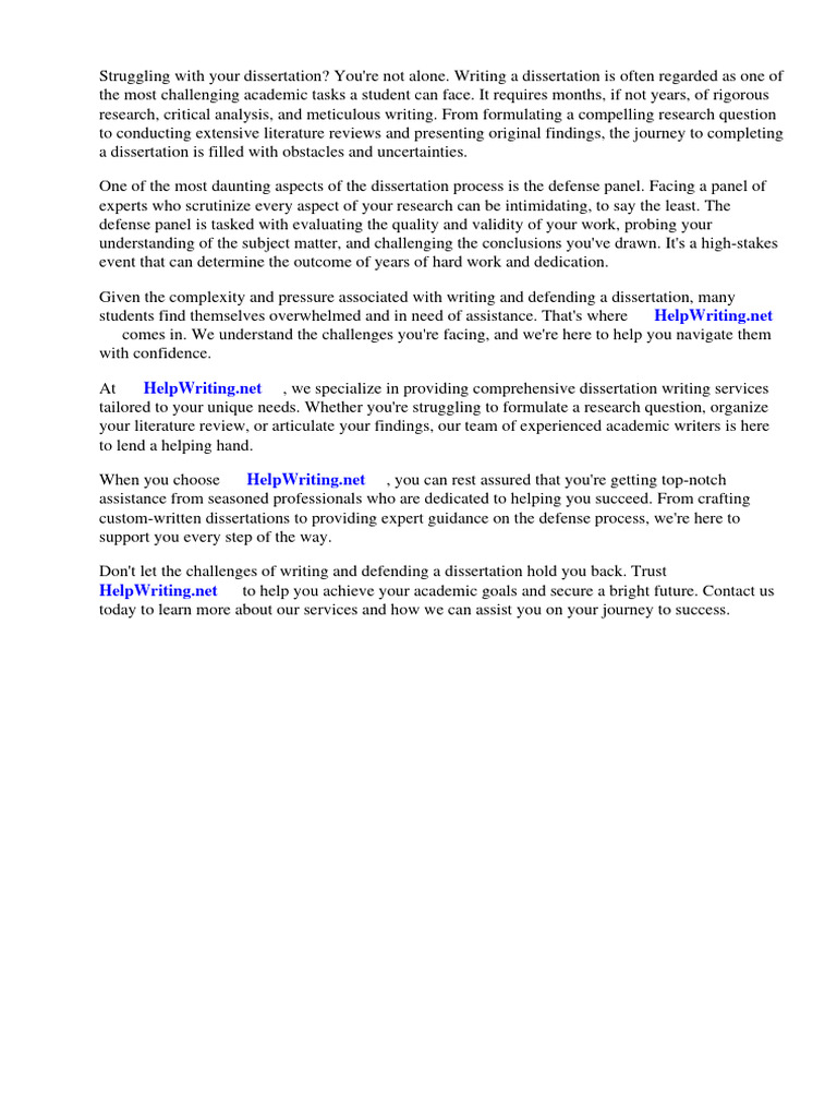 Dissertation Defense Panel | PDF | Thesis Dissertation Defense Panel | PDF | Thesis