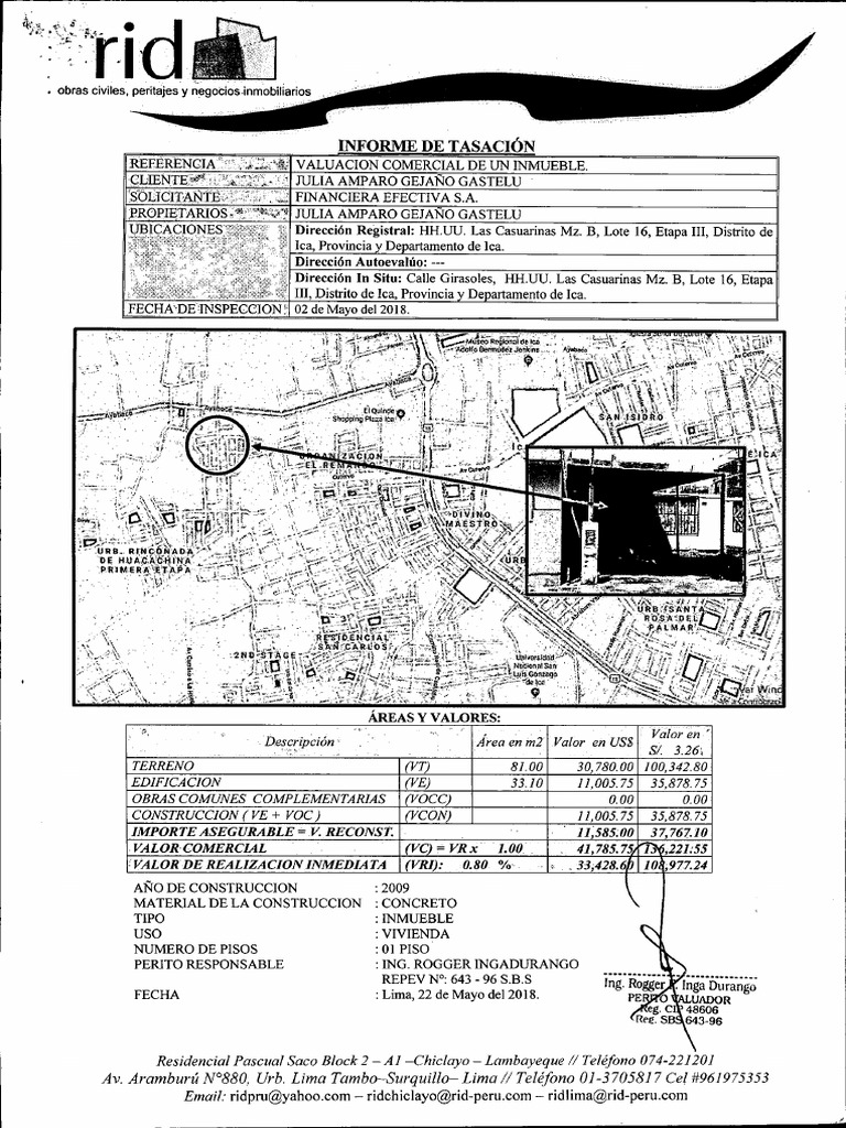 Ica Las Casuarinas B - 16 Gejano Gastelu Julia Amparo | PDF