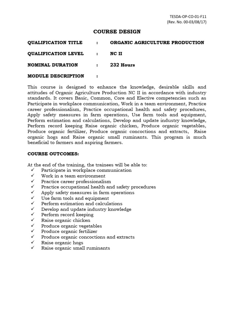 Course Design | PDF | Occupational Safety And Health | Risk