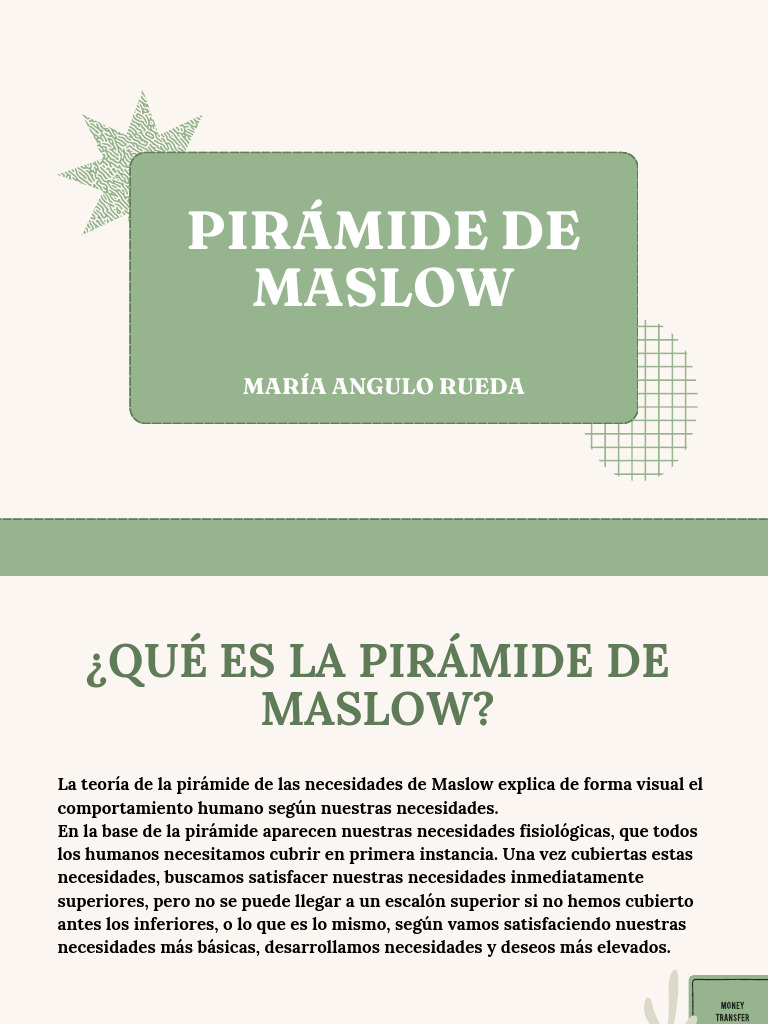 Pirámide de Maslow | PDF | Conceptos psicologicos | Psicología Social