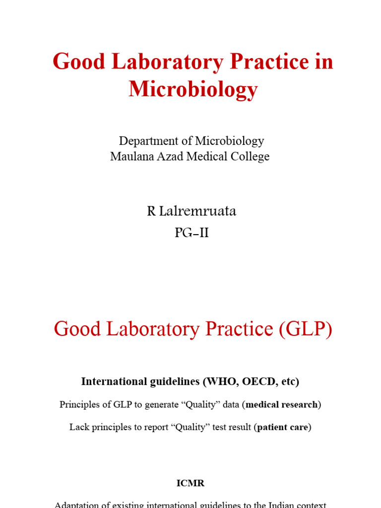 Good Lab Practice Mamc | PDF | Accuracy And Precision | Sterilization ...