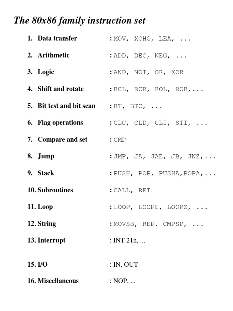 Assembly Pdf Assembly Language Computer Architecture 6466