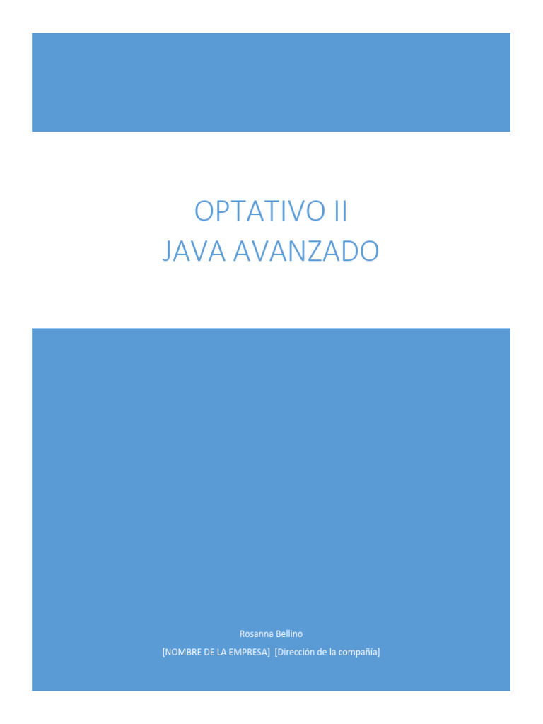 Optativo II - examenes | PDF | Java (lenguaje de programación) | SQL