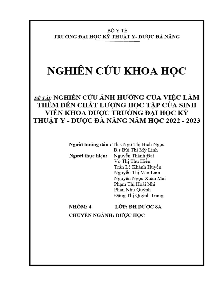 DƯ C 08A - Nhóm 4 | PDF