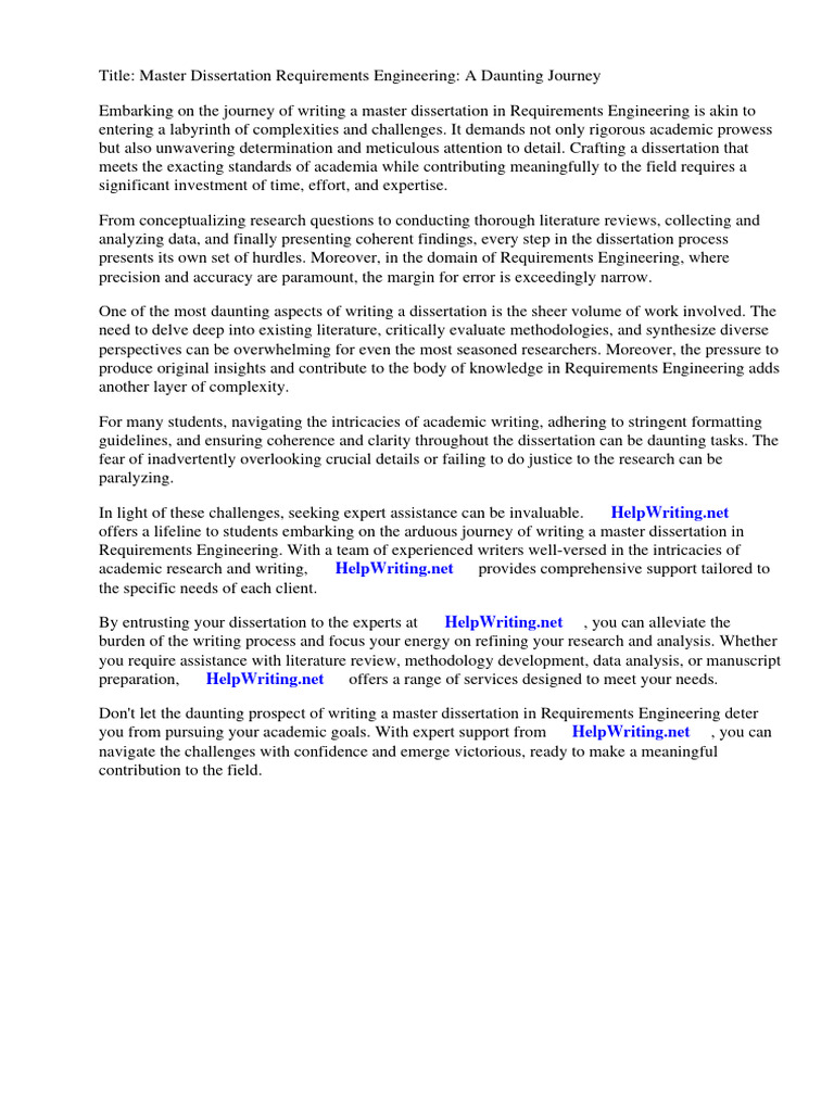 Dissertation Requirements Engineering | PDF | Building Information ...