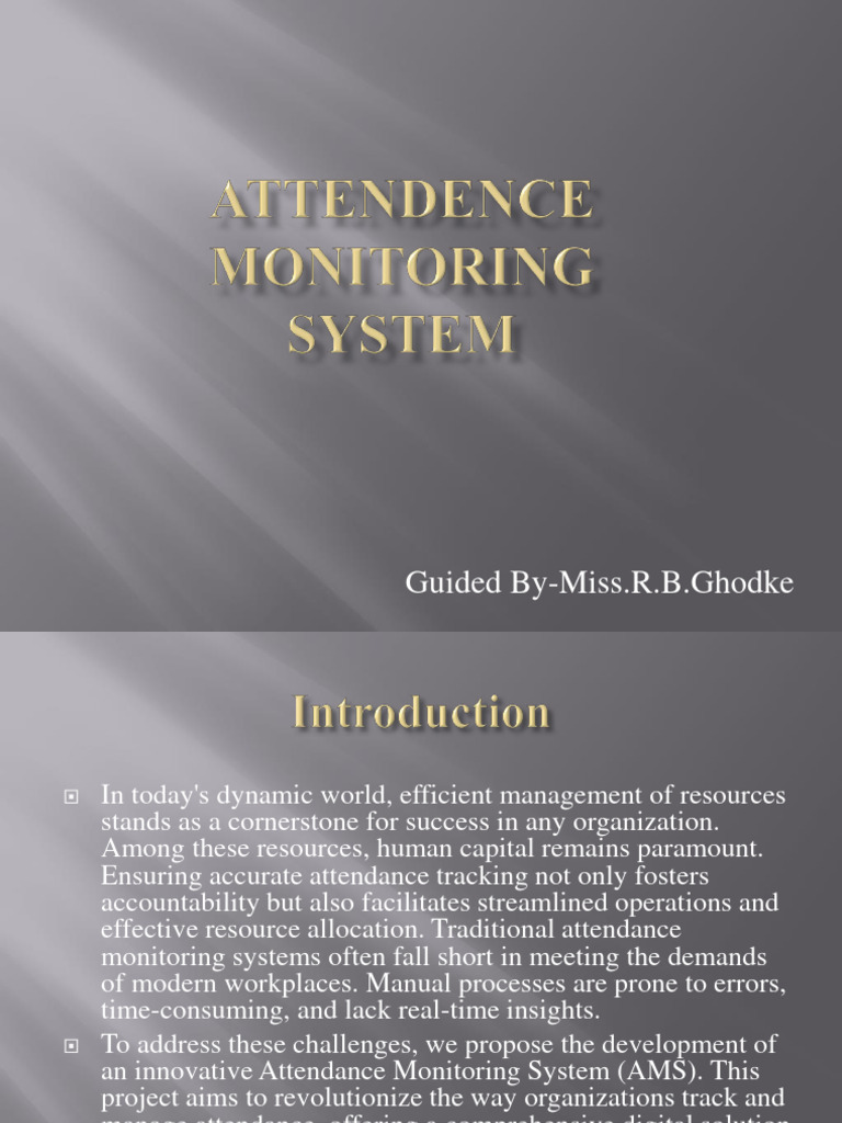 Attendence Monitoring System | Download Free PDF | Privacy | Analytics