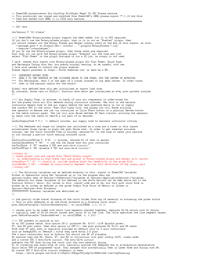 GRBL Plasma LDC W Rotary - Annotated | PDF | Rotation
