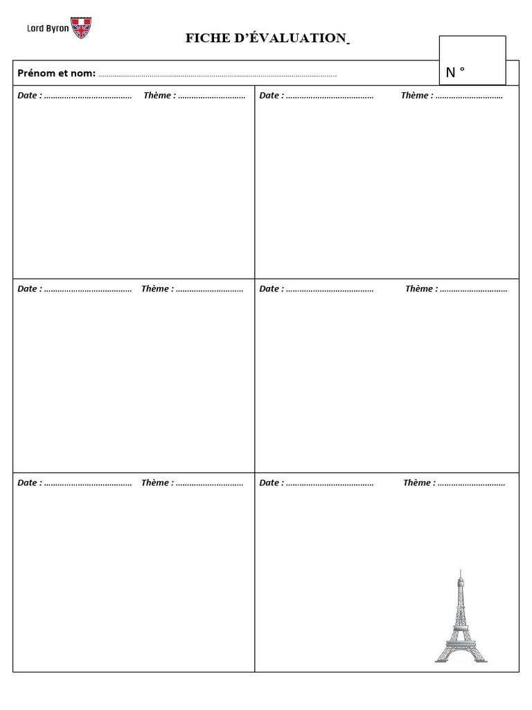 Fiche D'evaluation 2024 | PDF