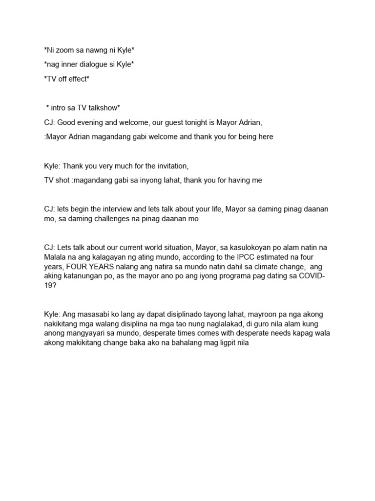 Roleplay Script | PDF