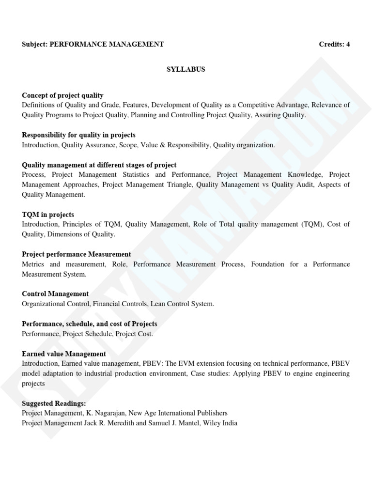 Performance Management | PDF | Quality Management System | Quality (Business)