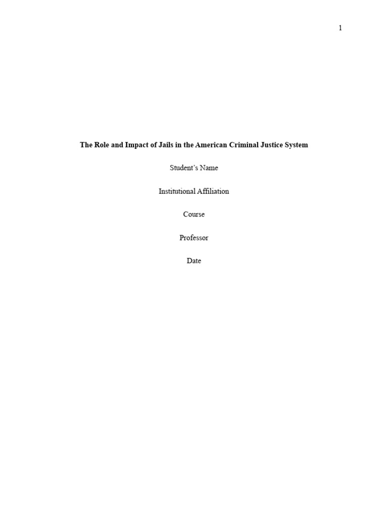 Understanding Jails' Impact | PDF | Prison | Incarceration In The ...