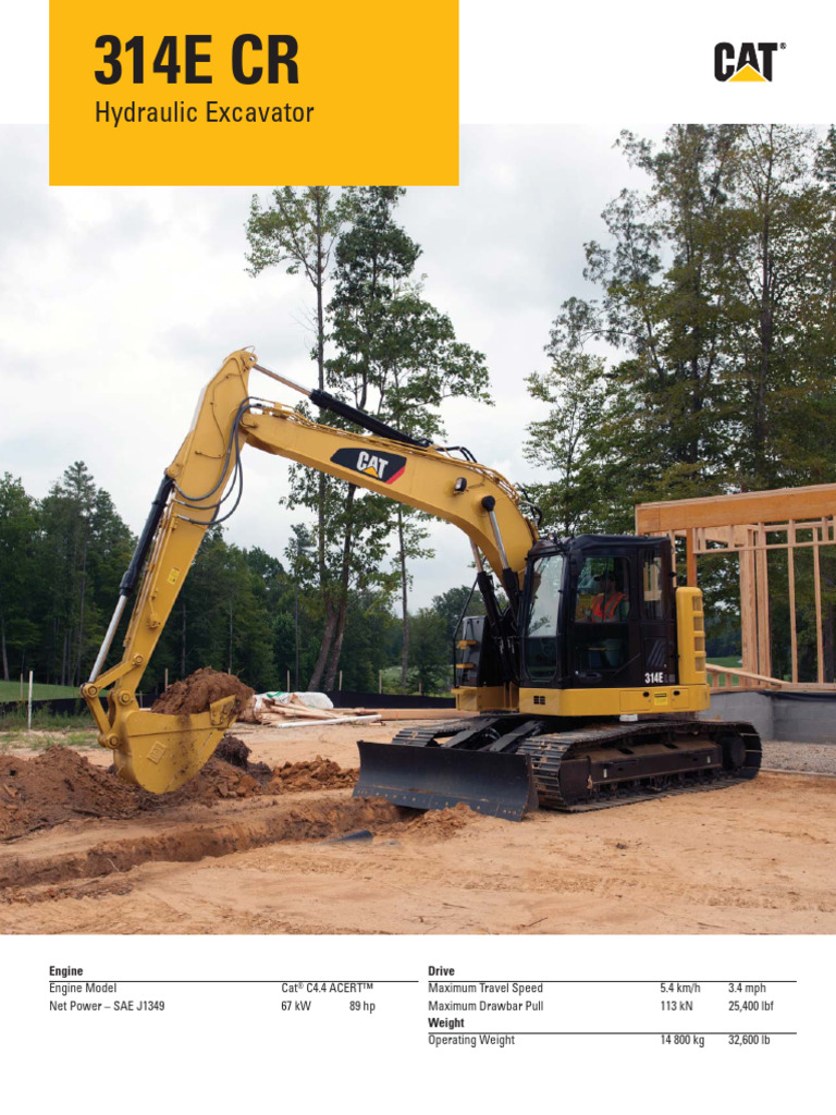 Cat 314e LCR | PDF | Horsepower | Biodiesel