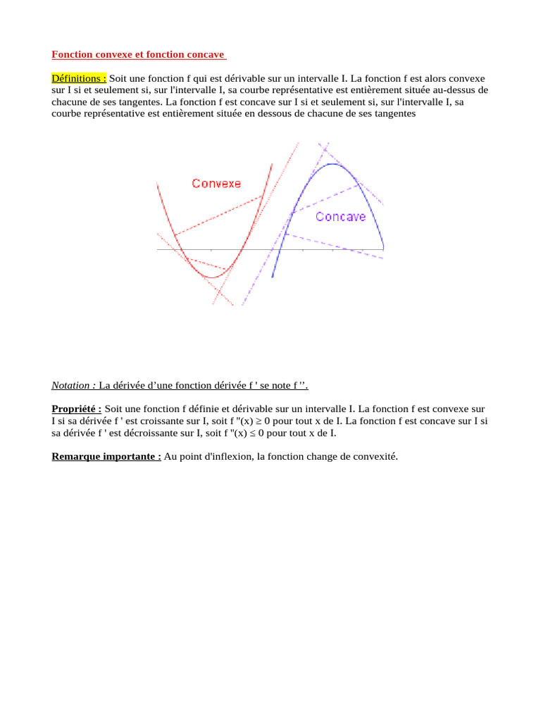 Convexité et concavité des fonctions | PDF