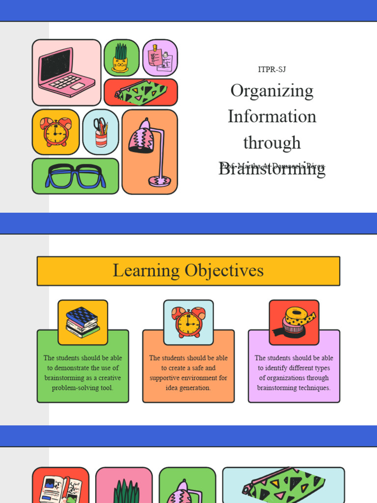 English Organizing Information Through Brainstorming Presentation | PDF ...