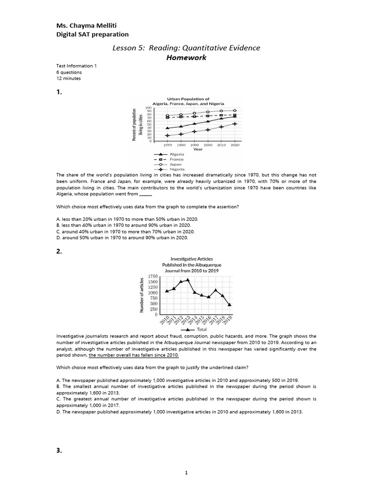 Lesson 5 Homework | PDF | Social Science