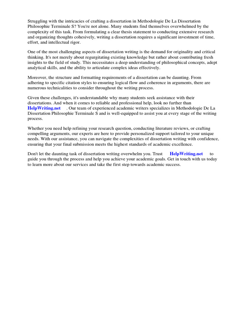 Methodologie de La Dissertation Philosophie Terminale S | PDF | Scribd | Thesis