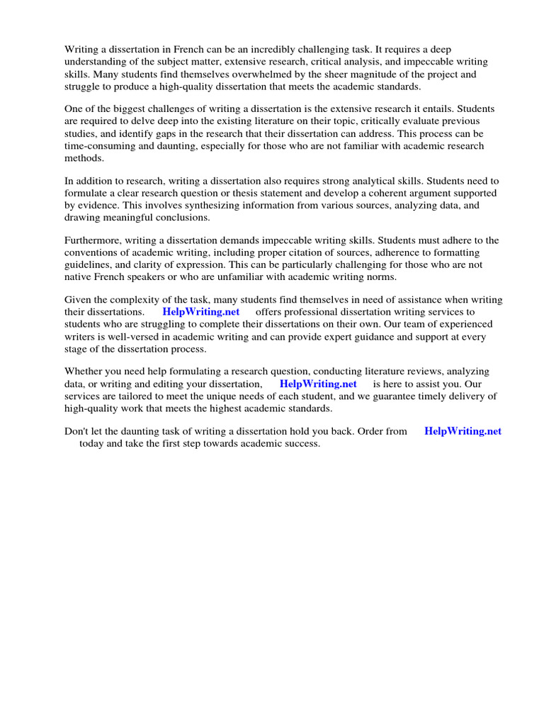 Ecrire Une Dissertation Francais PDF | PDF | Thesis