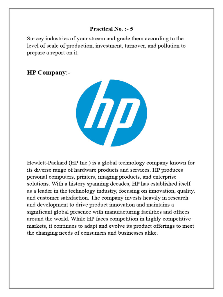 Practical No 5 EDE1 | PDF | Hewlett Packard | Recycling