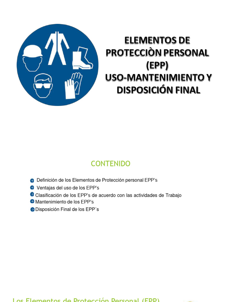 Uso y Mantenimiento de Epp | PDF | Residuos