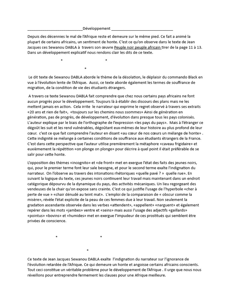 Explication De Texte Pdf