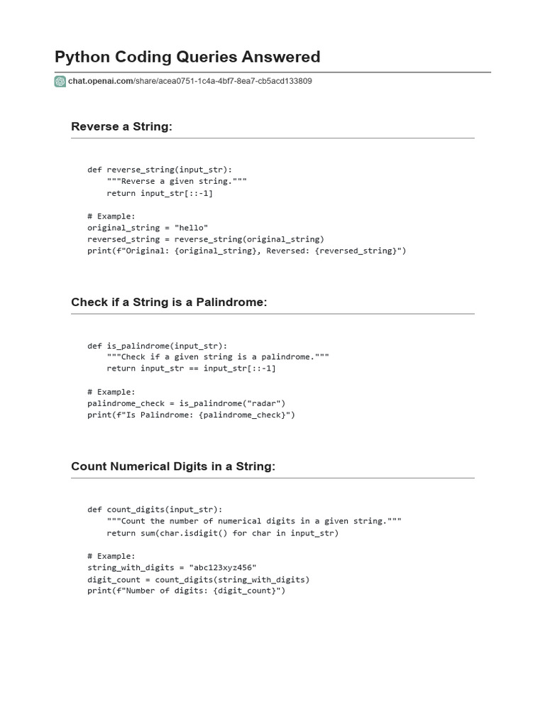 Python Coding Queries Answered | Download Free PDF | Theoretical Computer Science | Arithmetic