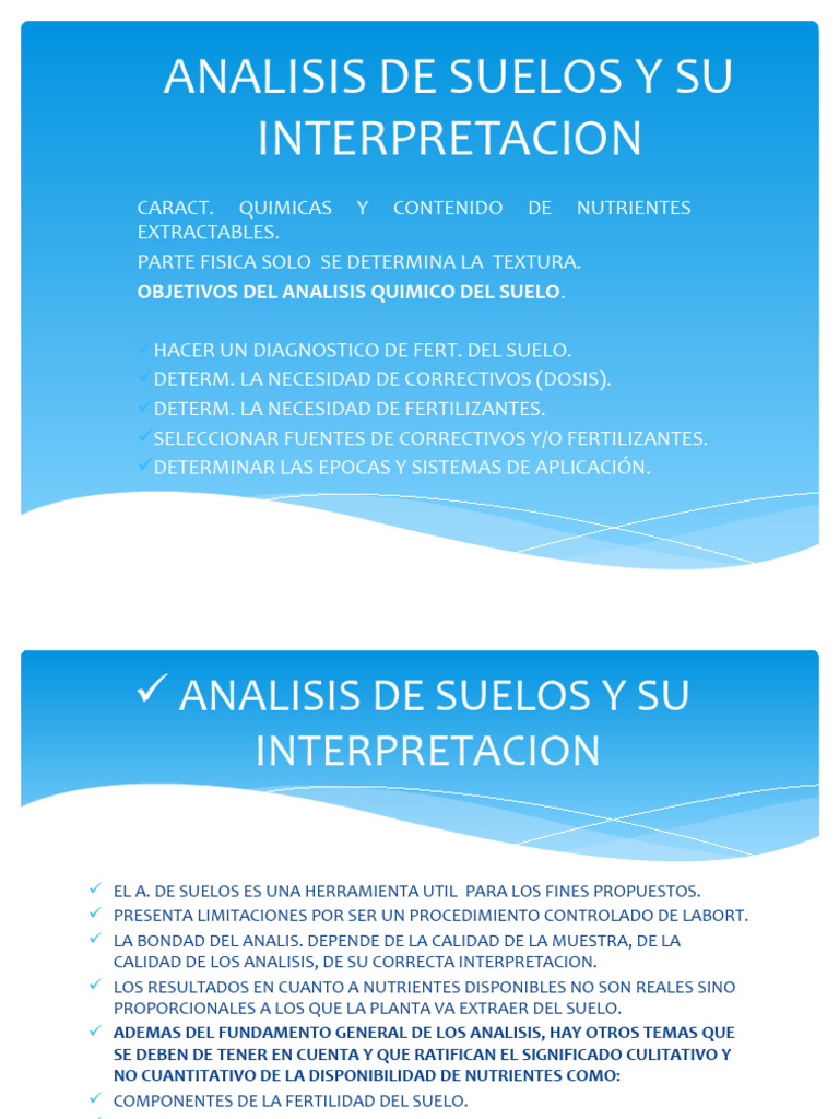 Interpretacion de Analisis de Suelos | PDF | Fertilizante | Suelo