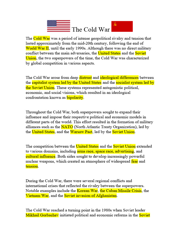 The Cold War | PDF | Cold War | Soviet Union
