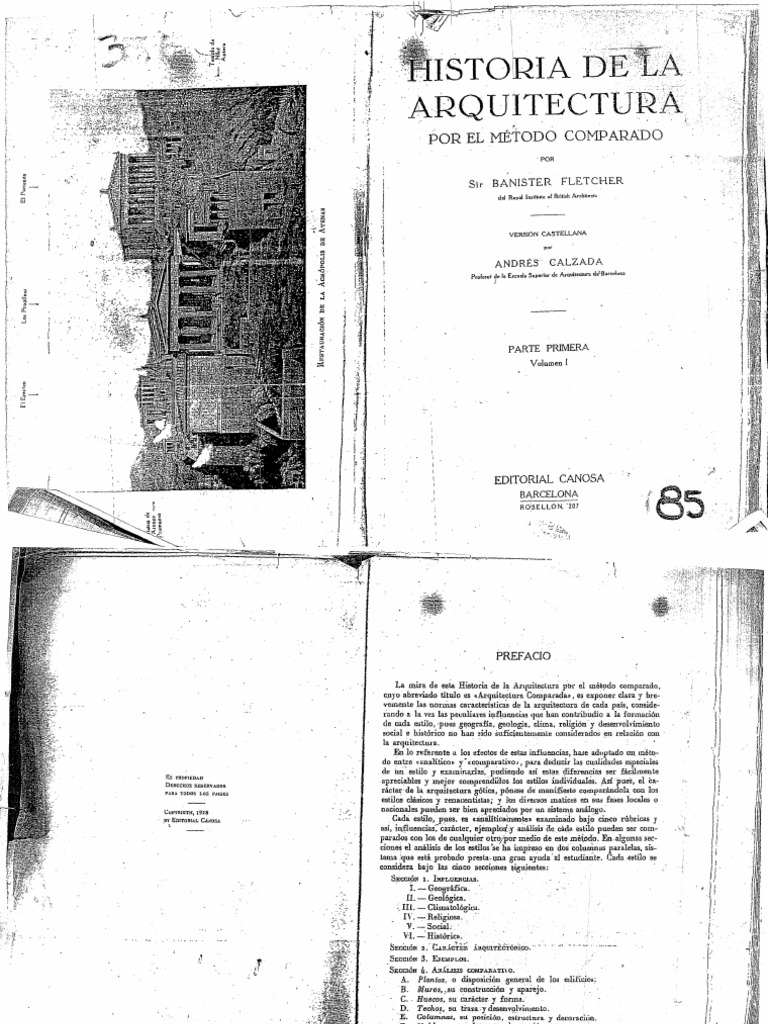 Fletcher. B. Historia de La Arquitectura Por El Método Comparado Text ...