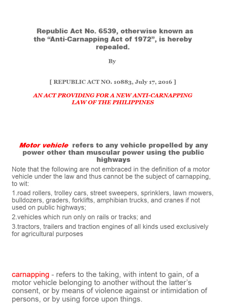 Anti Carnapping | Download Free PDF | Carjacking | Bail