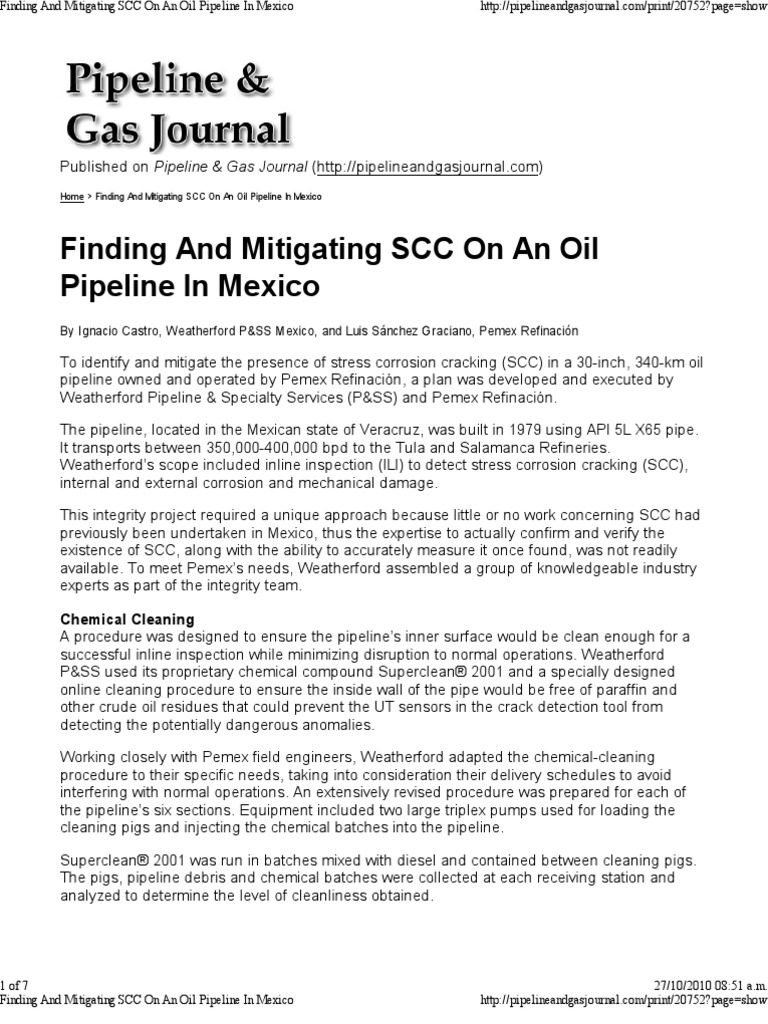 Finding and Mitigating SCC ... | PDF | Pipeline Transport | Building ...