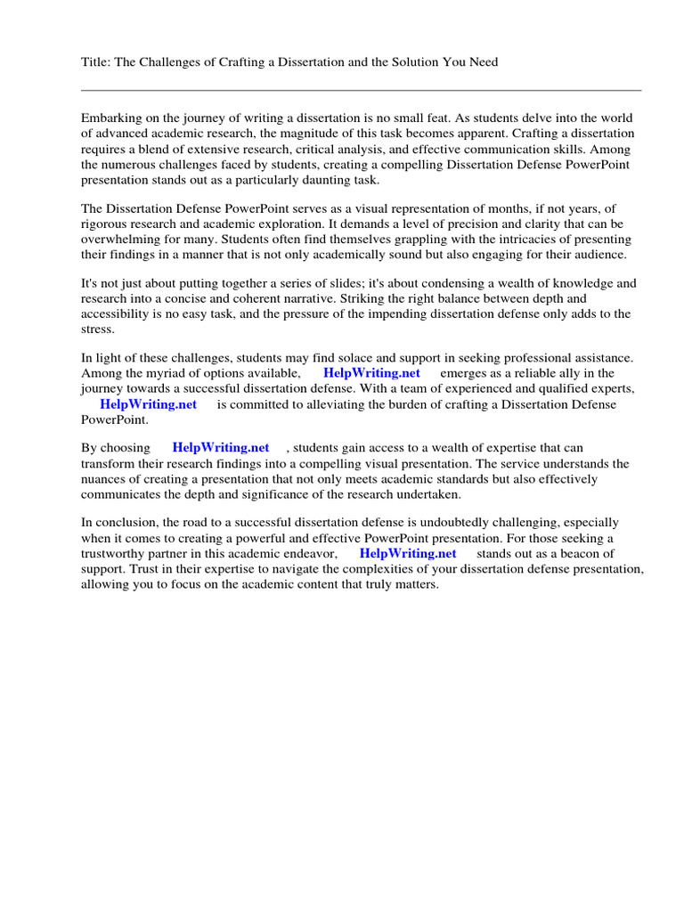 Dissertation Defense Powerpoint Example | PDF | Thesis | Methodology