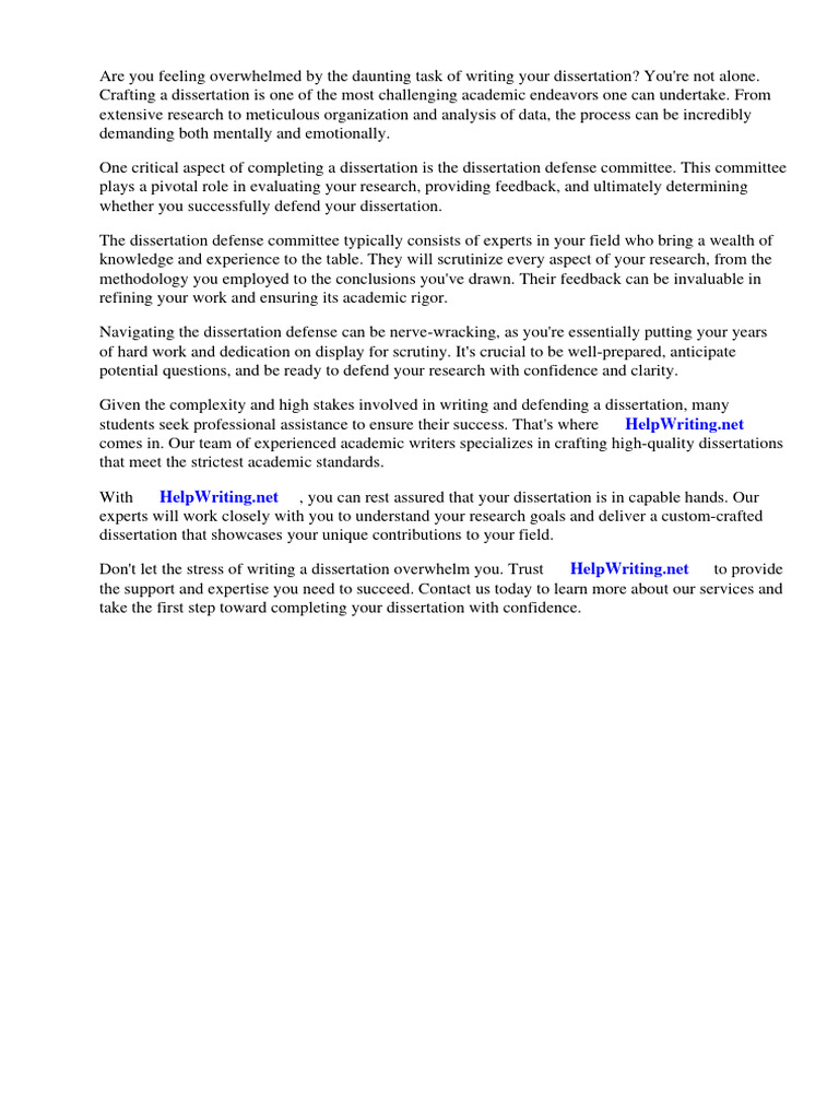 Dissertation Defense Committee | PDF | Thesis | Science