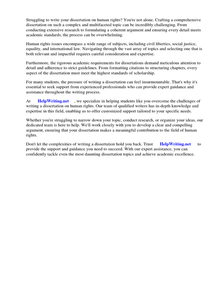 Human Rights Dissertation Topics Uk | PDF | Human Rights | Thesis