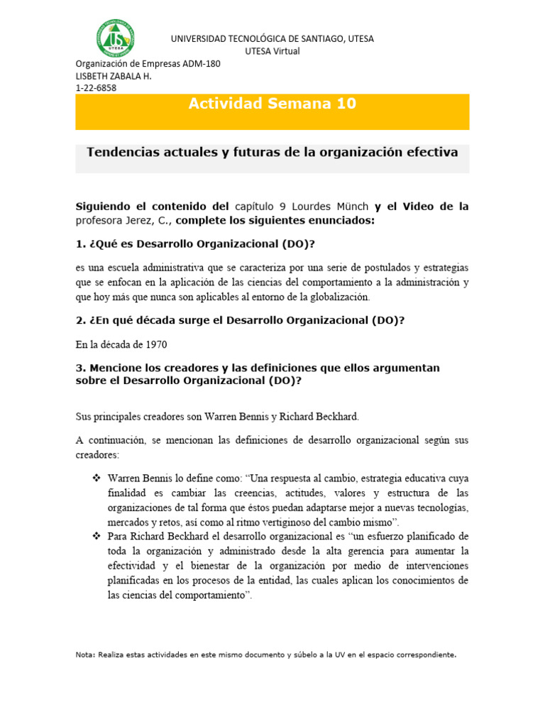 Actividad Semana 10 | PDF