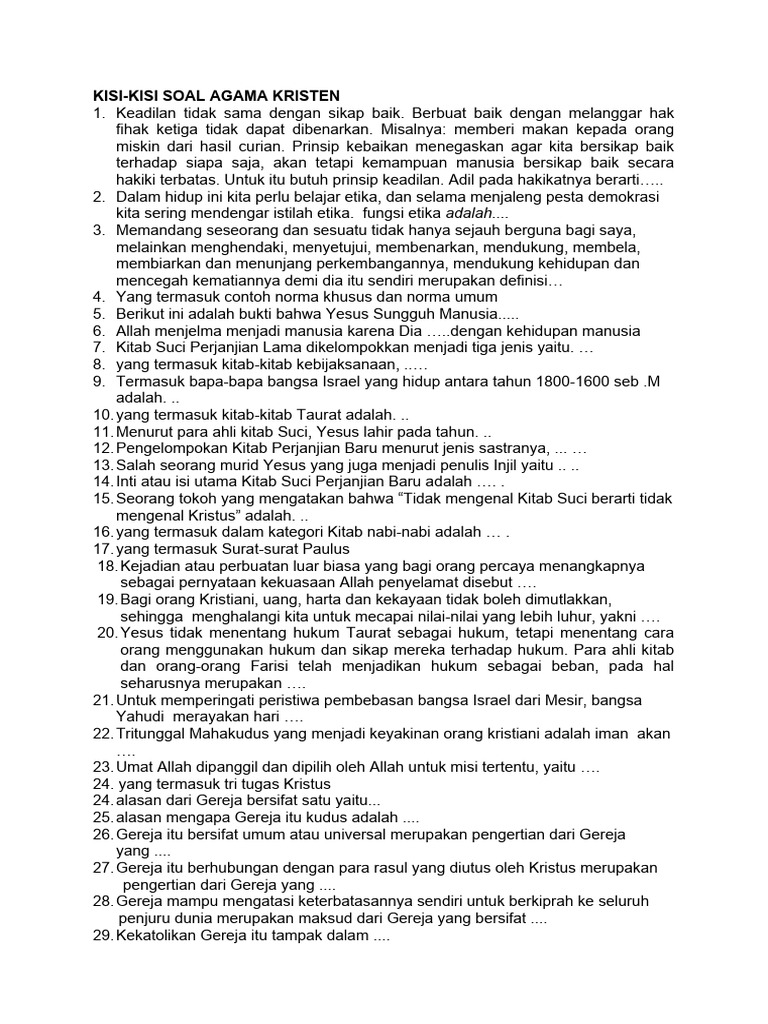 Kisi-Kisi Soal UAS Akfar Hangtuah | PDF