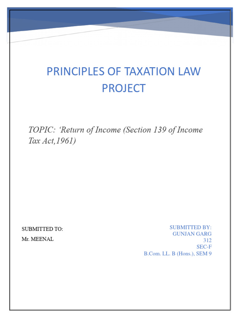 Principles of Taxation Law Project 312 | PDF | Economies | Taxation