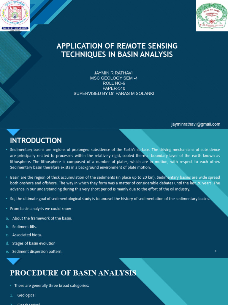 Application of Remote Sensing Techniques in Basin Analysis | PDF ...